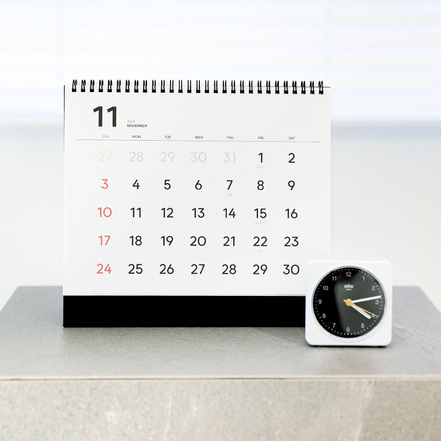 2024 Beginning Simple Small Standing Flip Desk Calendar