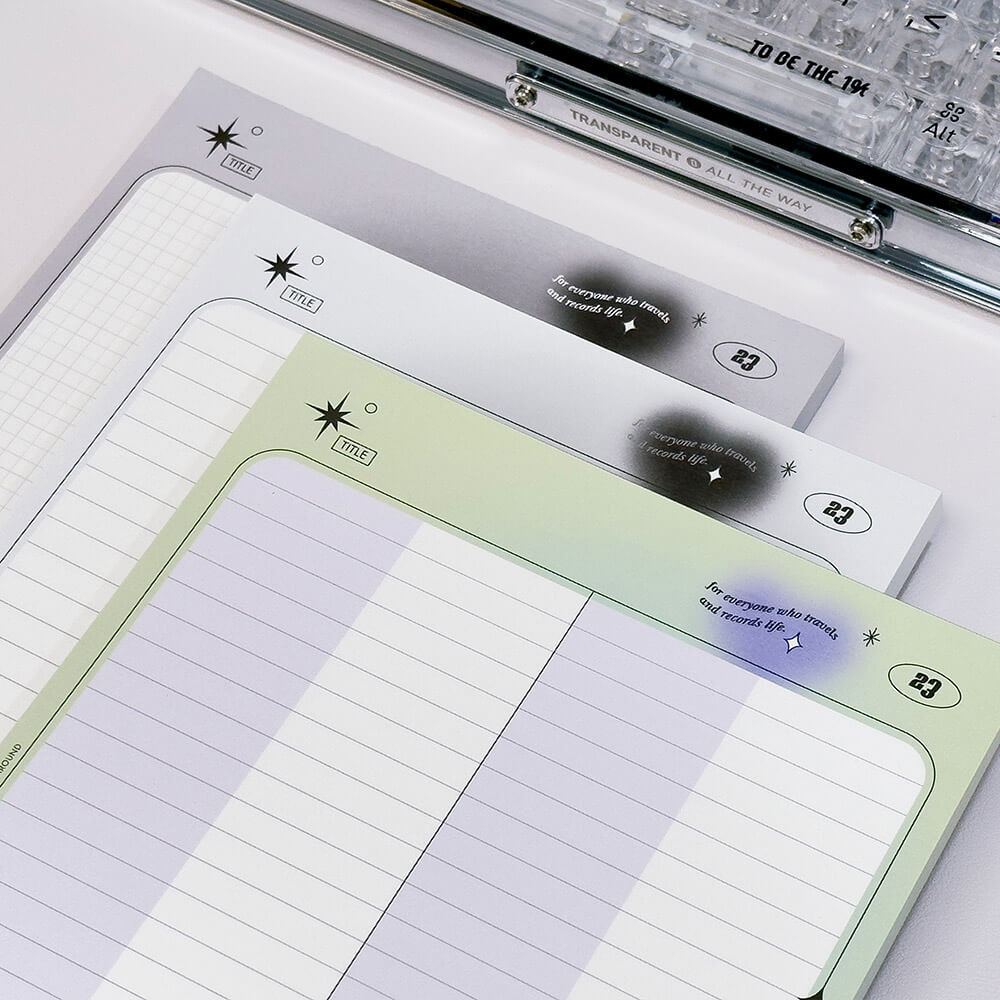 Jam Studio Hello Bao A5 Sized Grid Notepad 40 Sheets