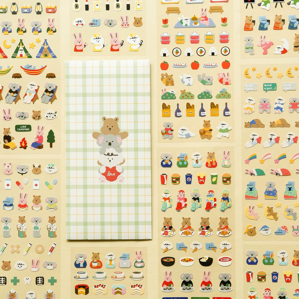 Dailylike Diary Slim Removable Sticker Pack of 8 Sheets