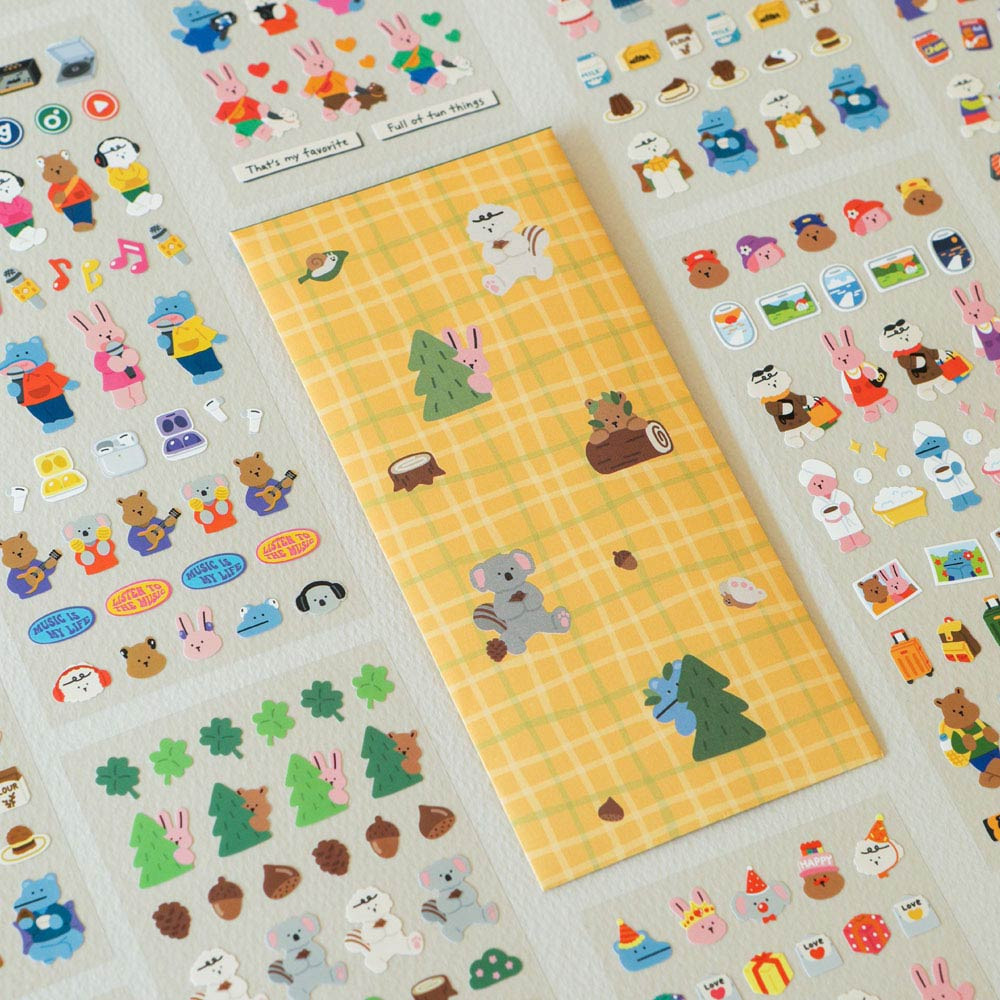 Dailylike Diary Slim Removable Sticker Pack of 8 Sheets