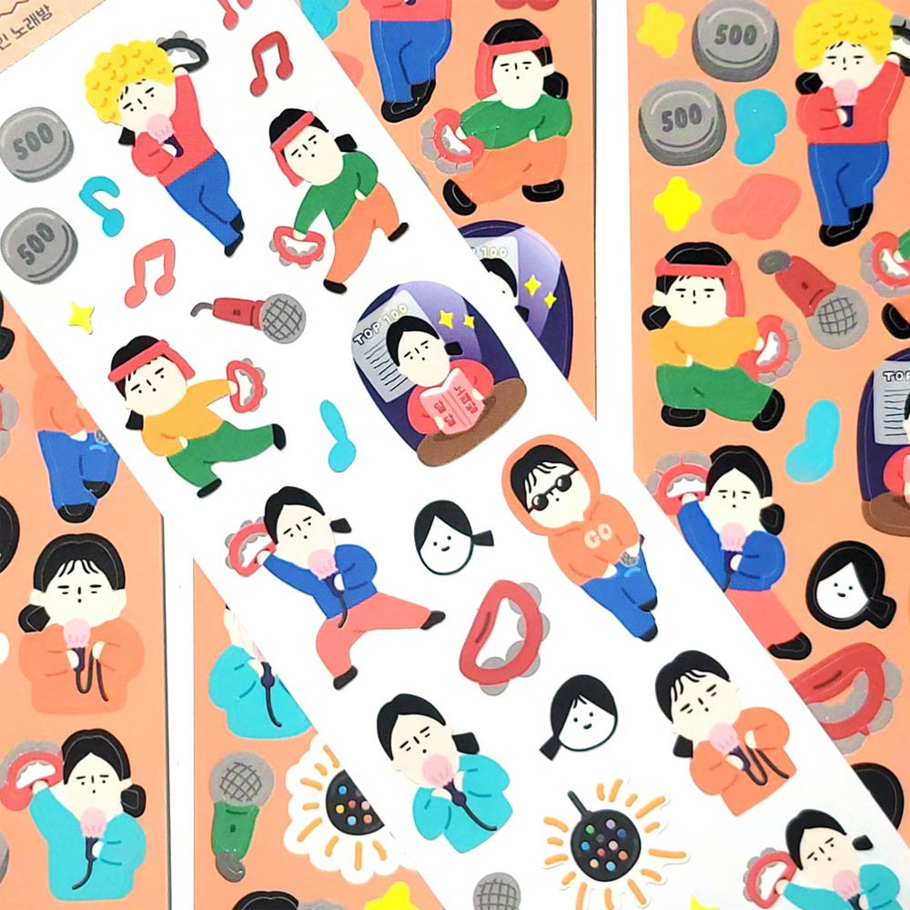 DALPAPER Coin Singing Room Paper Sticker Slim Sticker