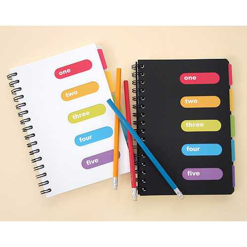 2young Small wirebound lined notebook with color index tab ver.2