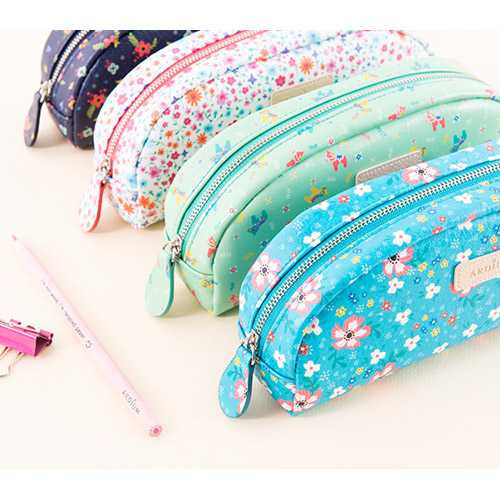 Ardium Pattern round zipper pencil case pen case - fallindesign.com