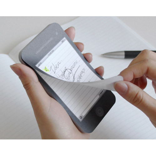 Chachap Black smartphone memo note pad - fallindesign.com