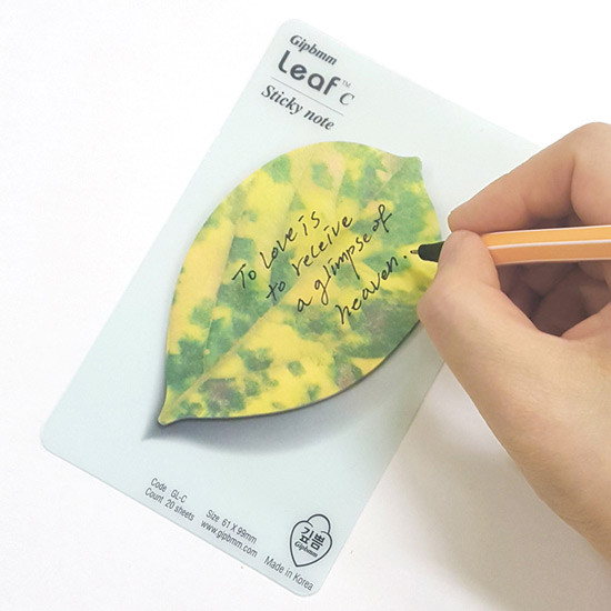 Gipbmm Leaf sticky memo notes 20 sheets (A) - fallindesign