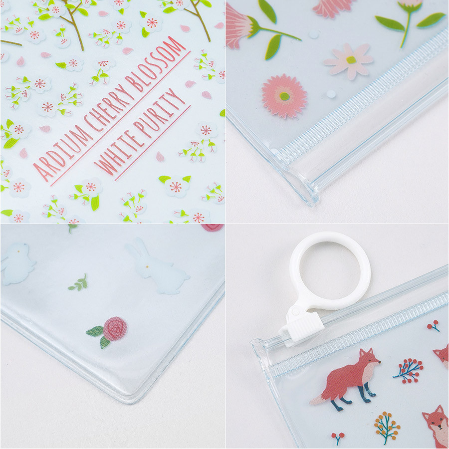 Ardium Pattern bling clear zip lock medium pouch - fallindesign