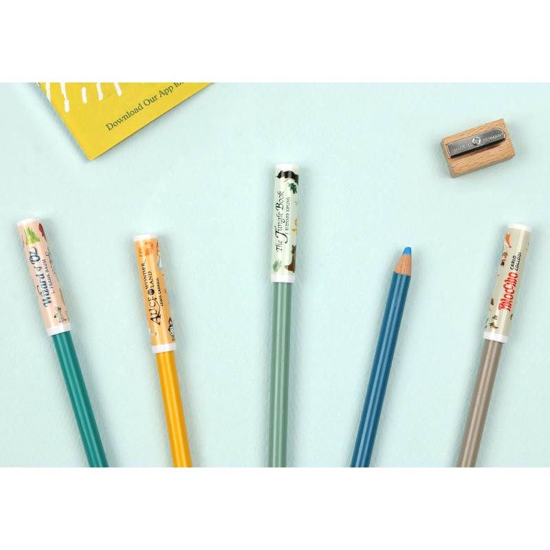 Design somerz Black wood pencil and clear pencil cap set