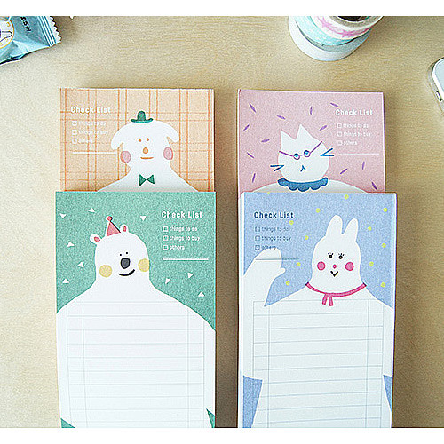 SOSOMOONGOO Checklist Twin Wire Perforated Notepad