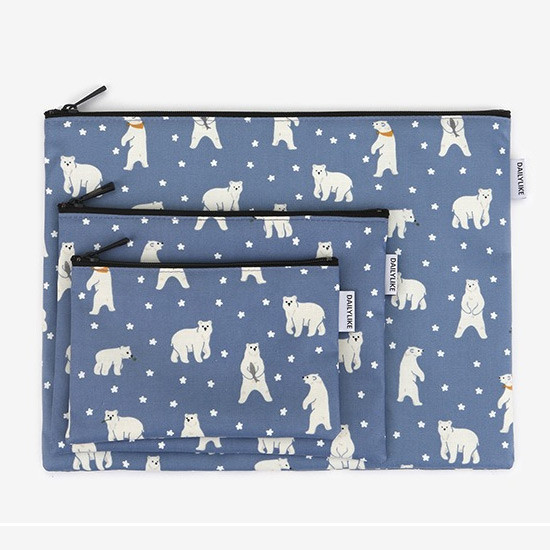 Dailylike Laminated cotton fabric zipper pouch - Air in forest