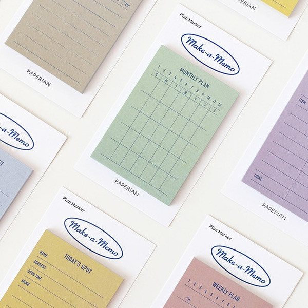 PAPERIAN Heart small sticky notes memo notepad for planner