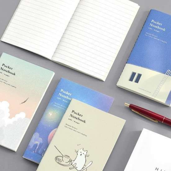 ICONIC Pocket sewn bound small grid notebook ver.2