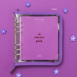 2NUL Cherry Pick Wide A6 Zipper 6-ring Dateless Weekly Diary