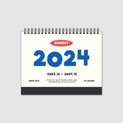 Iconic 2024 Doodle Monthly Standing Flip Desk Calendar