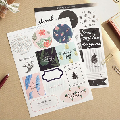 ICONIC Diary deco sticker 9 sheets in one set ver10