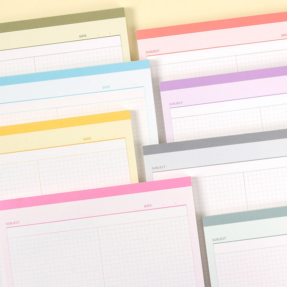 DESIGN GOMGOM Monogram Checkboard B5 Grid Writing Notepad