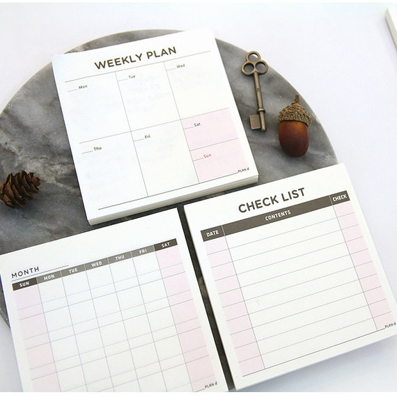 PlanD Wide & Smart monthly desk note planner scheduler