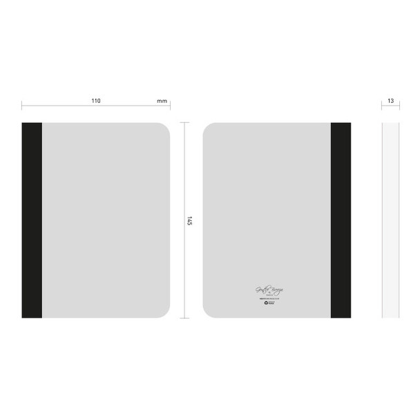 Page25 Natural and Pure gray plain notebook - fallindesign