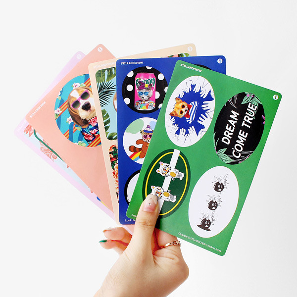 Still and Chew Fashionable animal look book sticker set