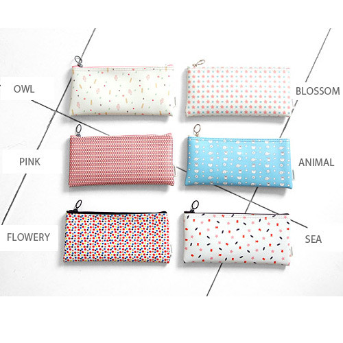 eedendesign Pattern zipper slim pencil case pencil pouch - fallindesign