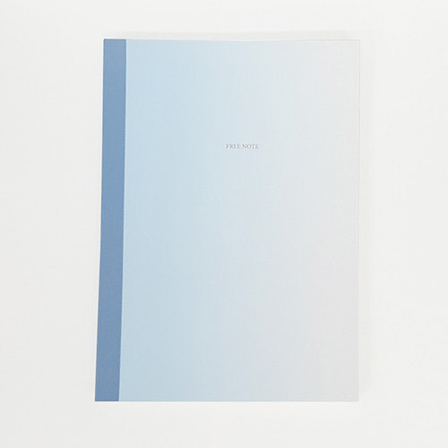 O-check Blue gradation large plain notebook - fallindesign