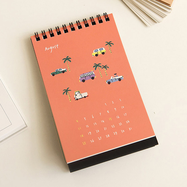 Dailylike 2019 Cute illustration small desk flip calendar