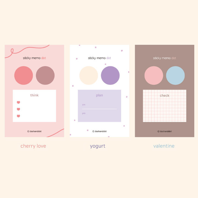 Dash and Dot And dots memo notes sticky notepad ver3