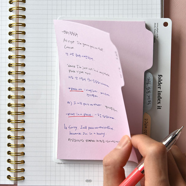 Plepic Collage Wide Folder Index Sticky Notepad Set