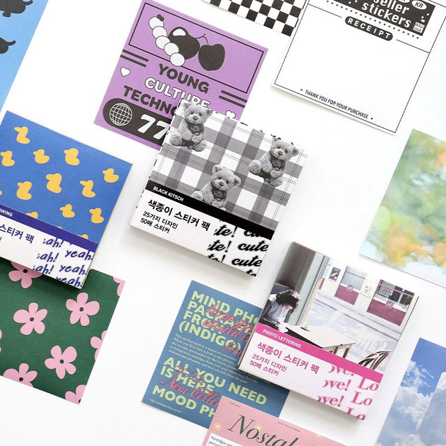 Indigo Storage Magazine Paper Sticker Pack - Fallindesign
