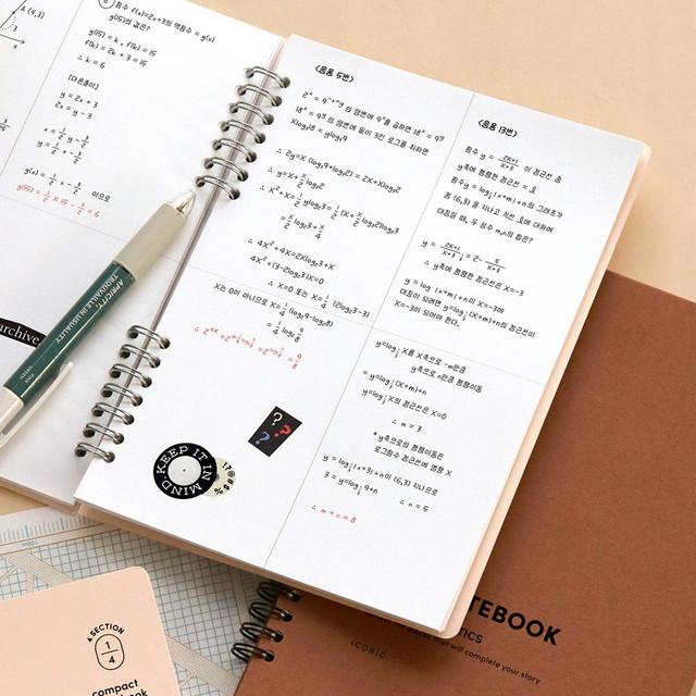 ICONIC Compact A5 Twin Wire Grid Notebook