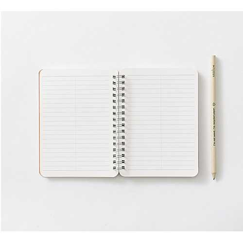 Ardium Wirebound Kraft nature lined notebook small - fallindesign