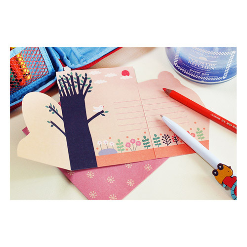 Minibus Breezy windy blooming thank you message card - fallindesign