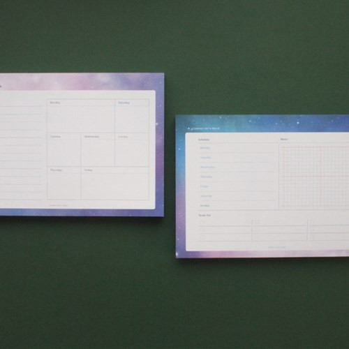 Jam studio Grid Undated Weekly Desk Pad Planner