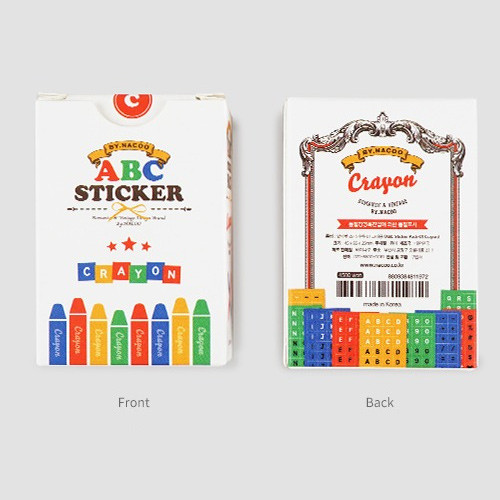 Bookfriends Colorful Alphabet translucent sticker set