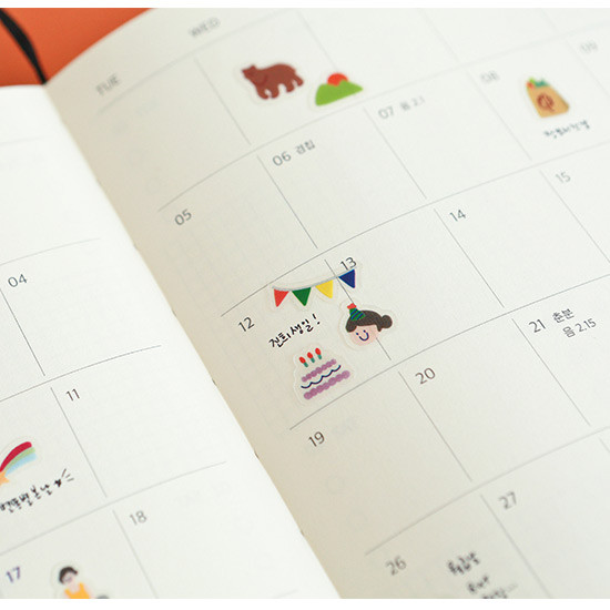 Dailylike Party PVC cute seal sticker for the diary