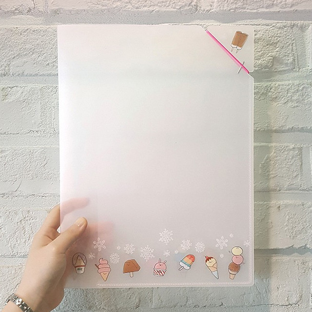 Ice cream translucent document file folder - fallindesign