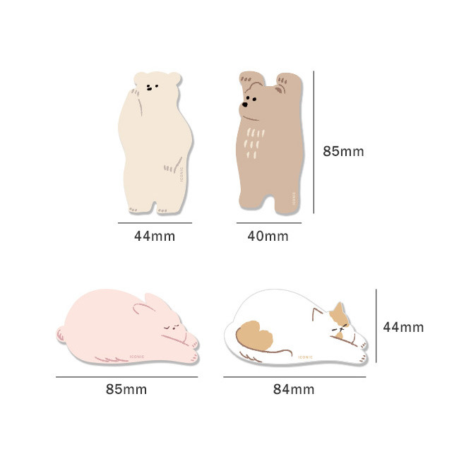 Iconic Animal sticky note 40 sheets - fallindesign