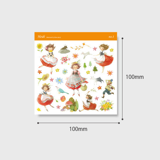 Indigo OZ Peter pan Heidi self-cut clear sticker