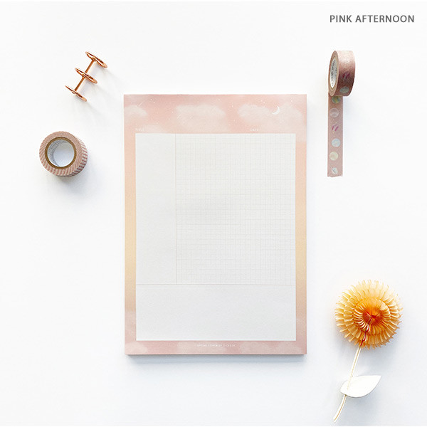 O-CHECK Vertical B5 Cornell study notes grid notepad