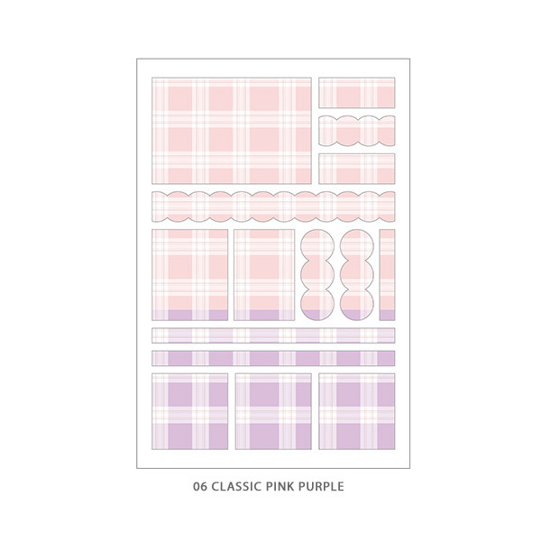PLEPLE Check paper deco sticker set - Fallindesign.com