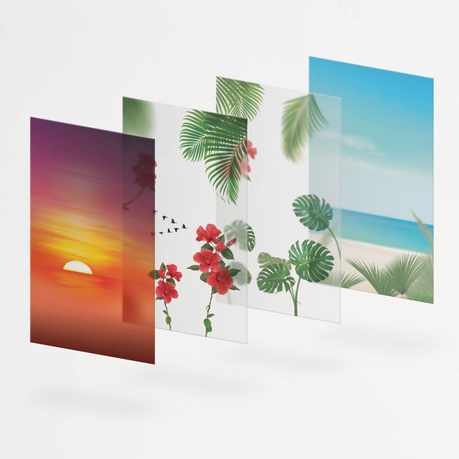 Appree Tropical sunset nature scene sticker set