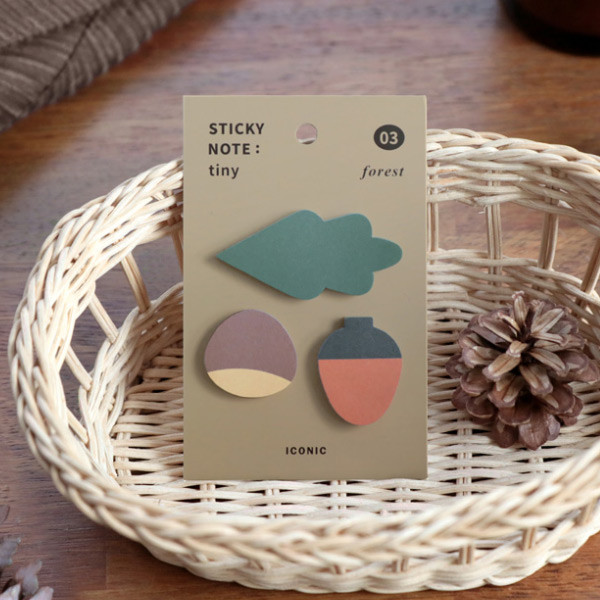 ICONIC Tiny sticky memo bookmark notepad set