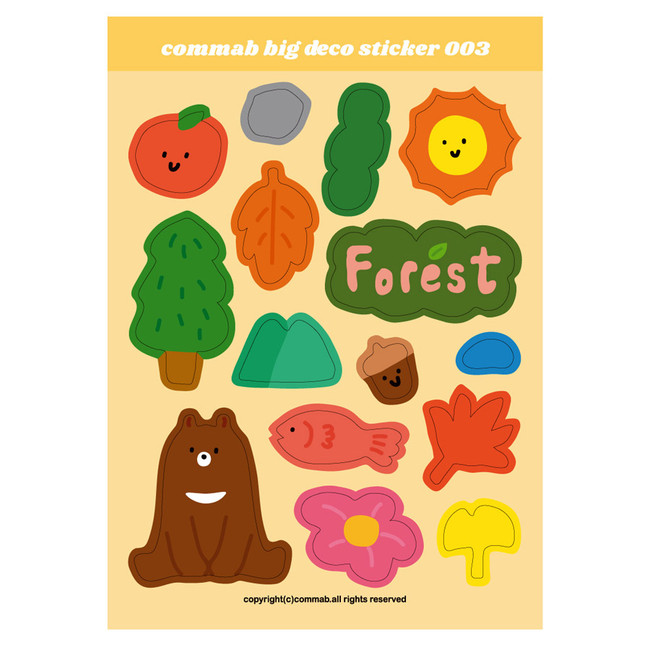 Design comma-B Big deco paper sticker - Fallindesign.com