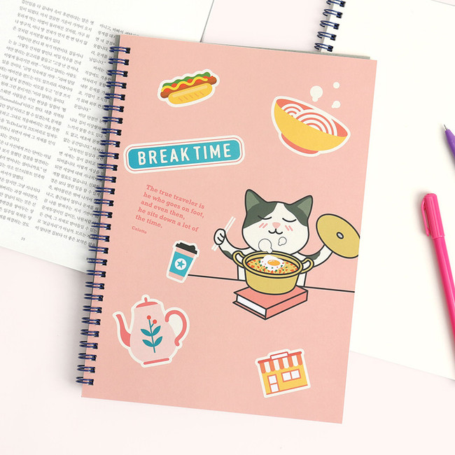 Bookfriends Reading pet wire bound blank notebook