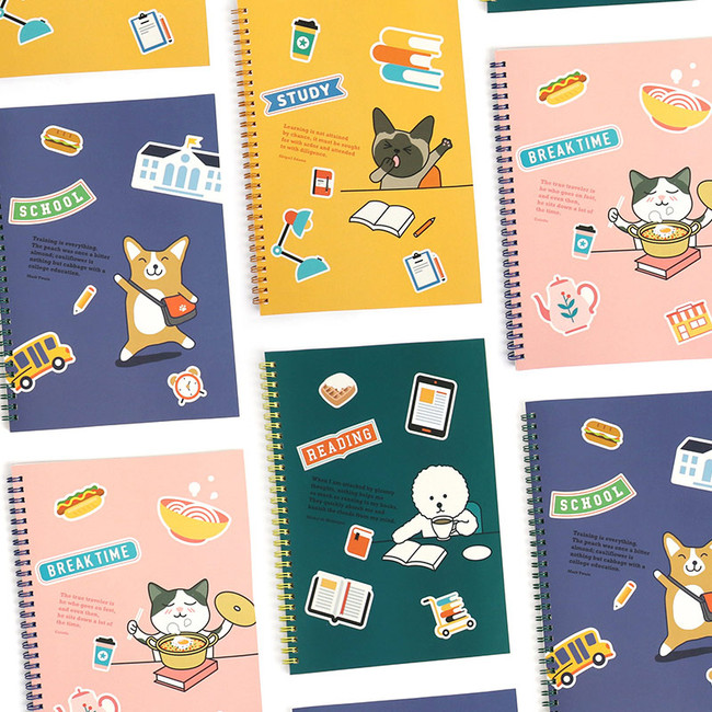 Bookfriends Reading pet wire bound blank notebook Bookfriends Reading pet wire bound blank notebook
