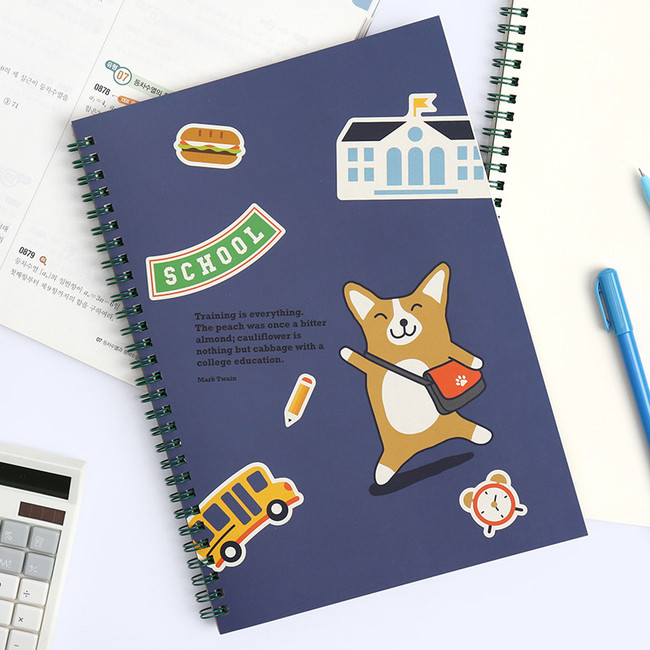 Bookfriends Reading pet wire bound blank notebook