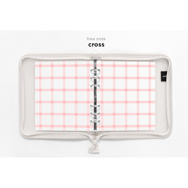 2NUL Cherry pick wide A6 zipper 6-ring undated weekly diary