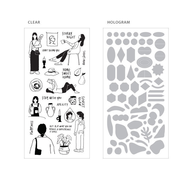 ICONIC Collage sticker pack of 8 sheets - Fallindesign.com