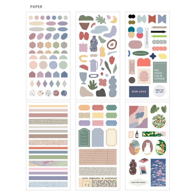 ICONIC Collage sticker pack of 8 sheets - Fallindesign.com