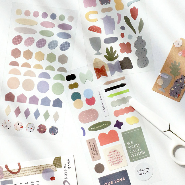 ICONIC Collage sticker pack of 8 sheets - Fallindesign.com