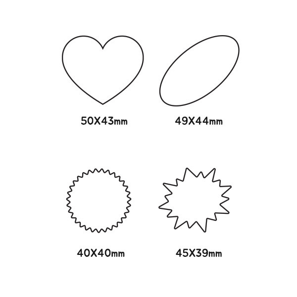 Wanna This Big shape paper sticker set of 4 sheets